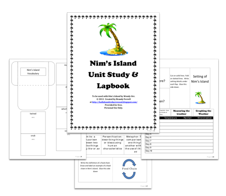 Nim's Island Unit Study & Lapbook : Half a Hundred Acre Wood