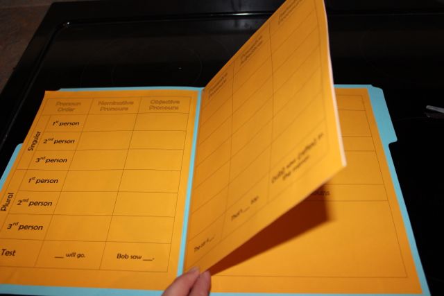 Pronoun Match-Up File Folder Game : Half a Hundred Acre Wood