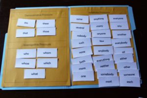 Pronoun Match-Up File Folder Game : Half a Hundred Acre Wood