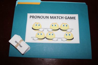 Pronoun Match-Up File Folder Game : Half a Hundred Acre Wood