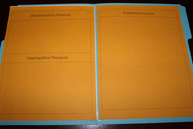 Pronoun Match-Up File Folder Game : Half a Hundred Acre Wood