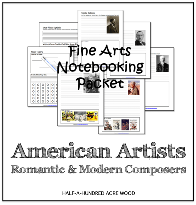 American Art & Composer Notebooking Packet : Half a Hundred Acre Wood
