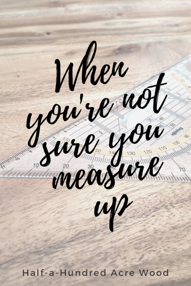 When you're not sure you measure up : Half a Hundred Acre Wood