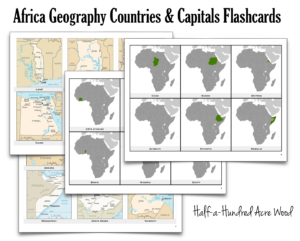 Africa Countries Capitals Flashcards : Half a Hundred Acre Wood