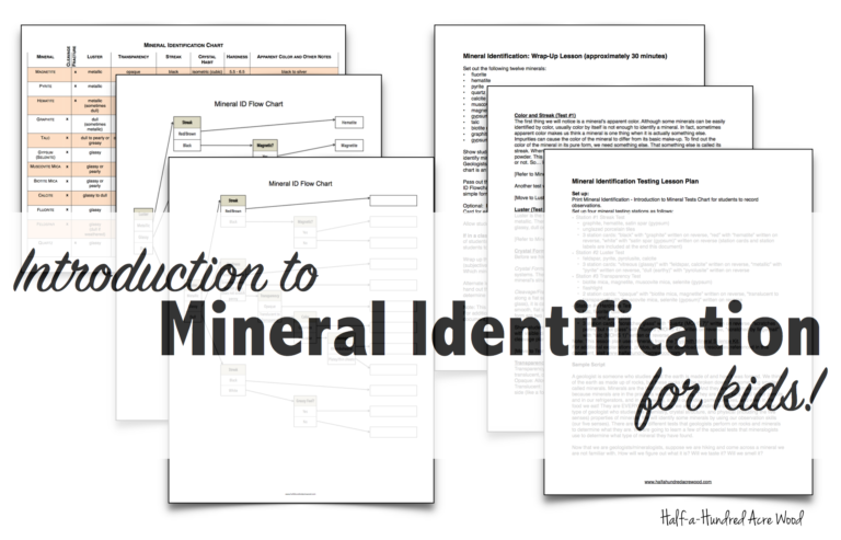 Mineral Identification Stations & Flowchart : Half a Hundred Acre Wood