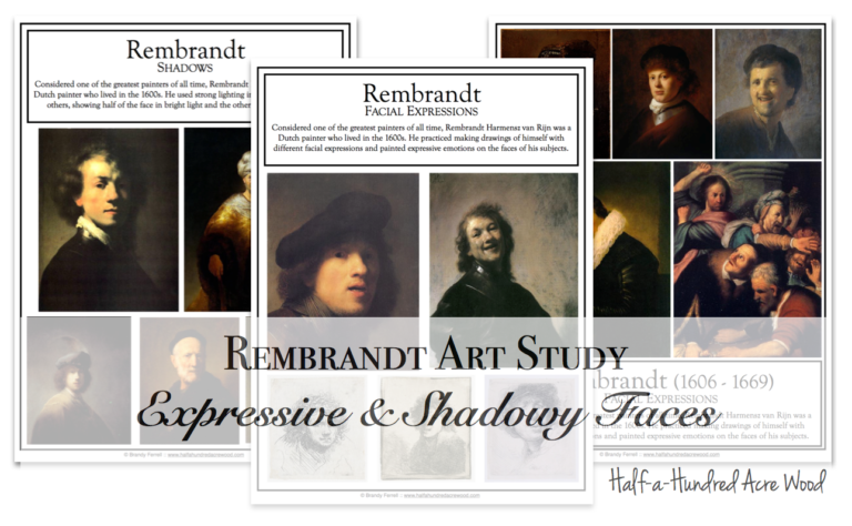 Rembrandt Art Project: Facial Expressions : Half a Hundred Acre Wood