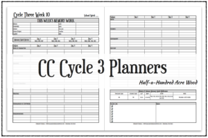 CC Cycle 3 Planners with Booklist & Correlations! : Half a Hundred Acre ...