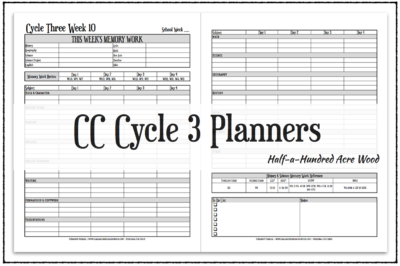 CC Cycle 3 Planners with Booklist & Correlations! : Half a Hundred Acre ...
