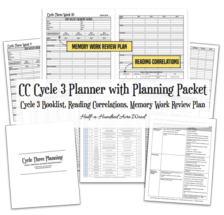 Cycle 3 Weekly Planners : Half a Hundred Acre Wood