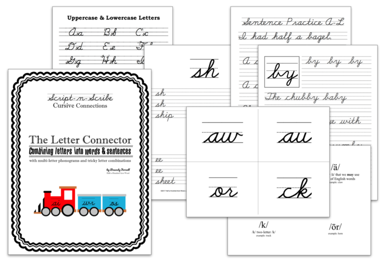 Letter Connector: Making Cursive Connections : Half a Hundred Acre Wood
