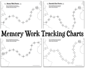 Memory Work Tracking Charts : Half a Hundred Acre Wood