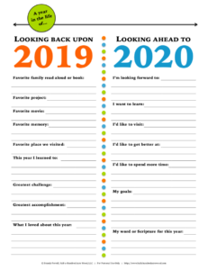 New Years Printable: Goals & Reflections : Half a Hundred Acre Wood