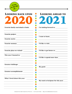 New Years Printable: Goals & Reflections : Half a Hundred Acre Wood