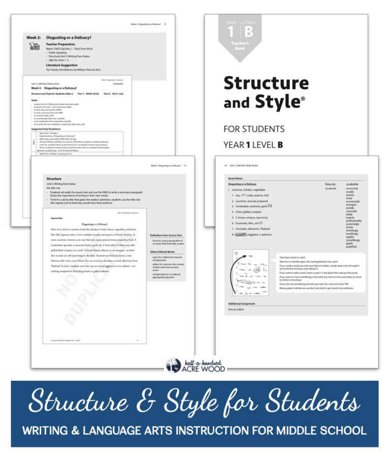 A Simple Solution for Teaching Writing : Half a Hundred Acre Wood