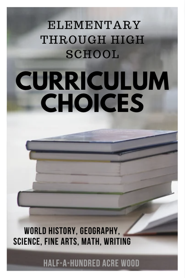 Curriculum Choices: Elementary through High School : Half a Hundred ...