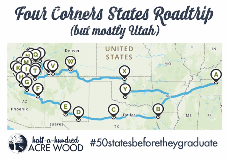 Four Corners Roadtrip Itinerary : Half a Hundred Acre Wood